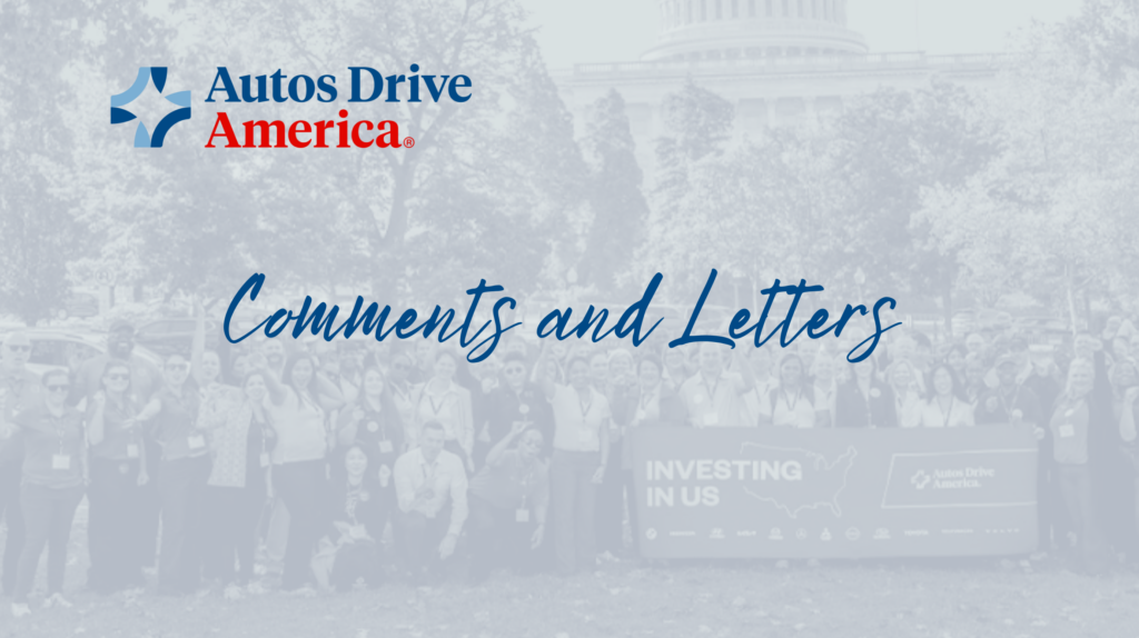 Autos Drive America Joins Industry Letter to Treasury on Auto Parts ...